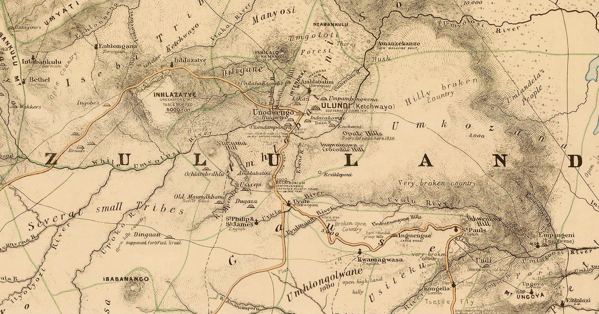 Military Map of Zululand | The Map House